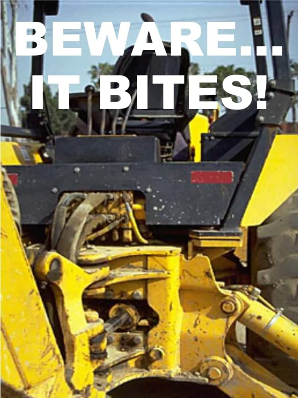 Beware…. It Bites! Sign Sticker, Waterproof Sticker Signage : Amazon.in ...