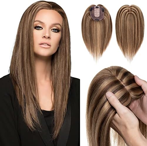 Amazon.com : Hairro Human Hair Toppers, 10 Inch Remy Clip in Hair ...
