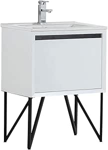 Fine Fixtures - URBANIA VANITY 24' WIDE - WHITE - Amazon.com