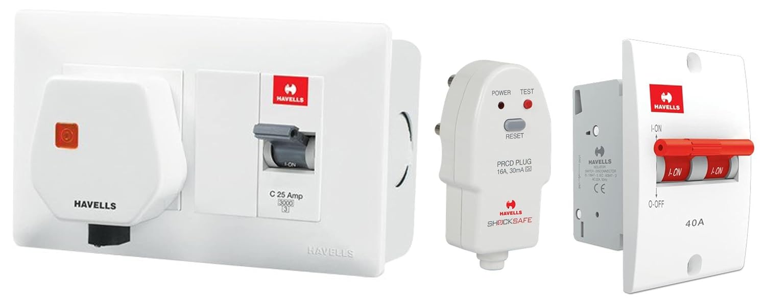 Havells DBOXx MCB Protected Socket PVC Plastic Base Model (White ...