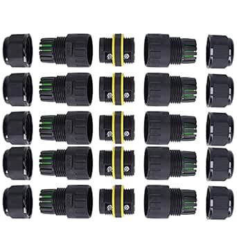 Amazon.com: IP68 Connector 3 Pin Straight Through Outdoor Power ...