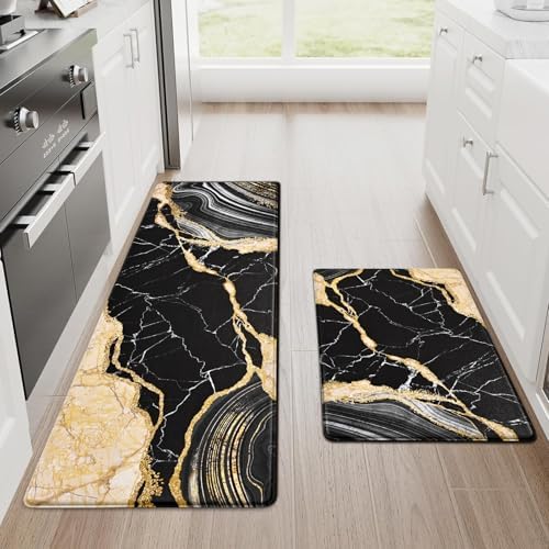 Amazon.com: ASPMIZ Marble Kitchen Mats for Floor 2 Piece Set, Anti ...