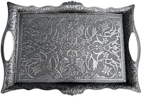 Amazon.com: Turkish Vintage Style Entertaining Tray - 14.6'' x 9.8 ...