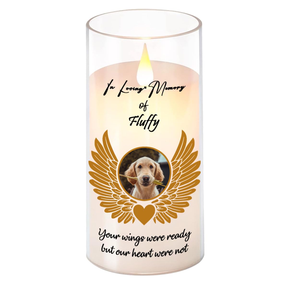 Amazon.com: Custom Flameless Candles Personalized Photo Protrait Name Date,Personalized ...