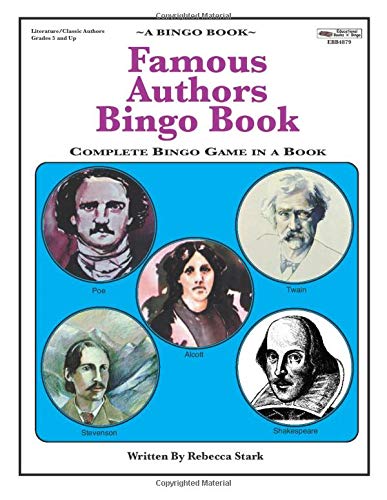 Famous Authors Bingo Book: Complete Bingo Game In A Book: Stark ...