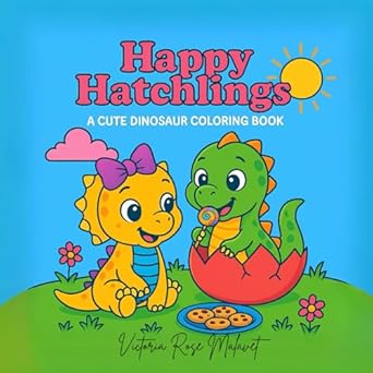Amazon.com: Happy Hatchlings: A Cute Dinosaur Coloring Book ...