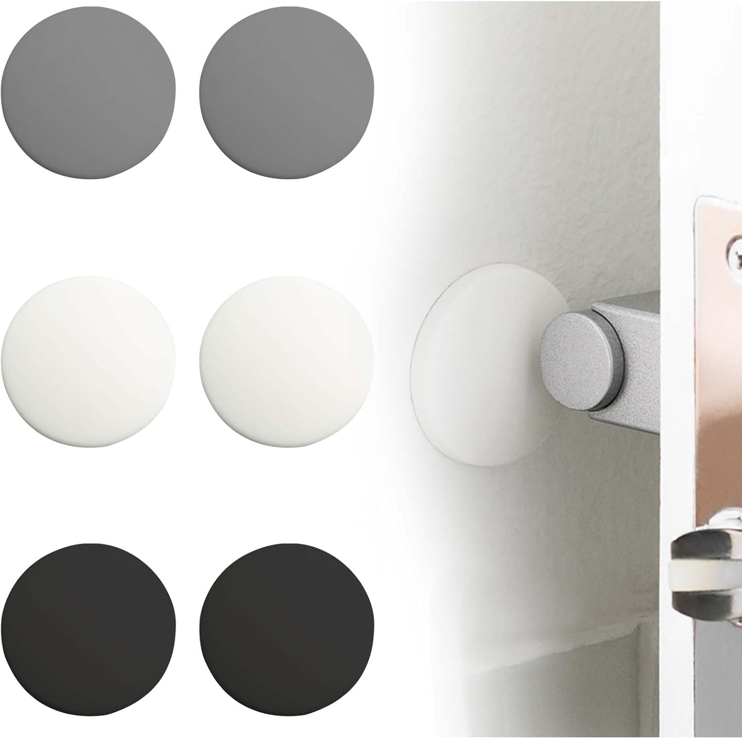 Amazon.com: Zorfeter 6 Pcs Door Stoppers Wall Protector Round Silicone ...