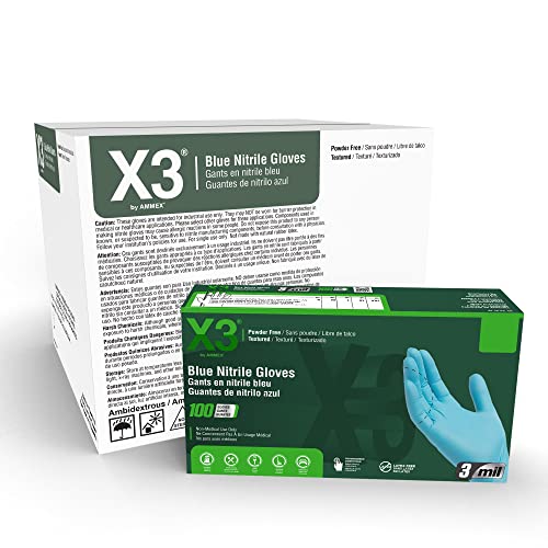 Snapklik.com : Industrial Blue Nitrile Gloves, Case Of 1000, 3 Mil ...