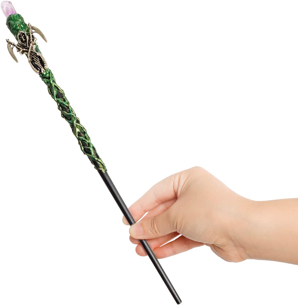 Amazon.com: Rileryan Fine Handcrafted Amethyst Crystal Magic Wand Witch ...