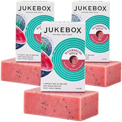 Amazon.com : JUKEBOX Soap, Watermelon Disco, Natural Bar Soap for Women ...
