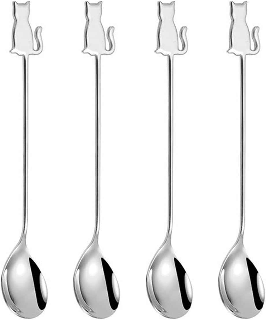 Amazon.com: Ouliget Stainless Steel Mini Coffee Espresso Spoon, Dessert ...