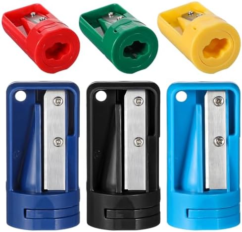 Amazon.com: 6Pcs Carpenter Pencil Sharpener, Portable Manual Pencil ...
