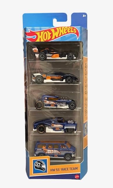 Amazon.com: Hot Wheels HW 55th Race Team, 5 Pack : Toys & Games