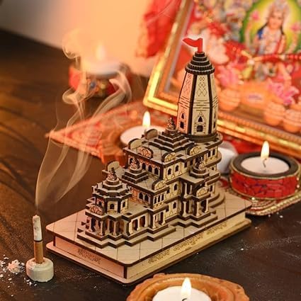 Shri Ram Mandir | Ayodhya 3D Model Wooden Handcraft Temple | Ram Mandir ...