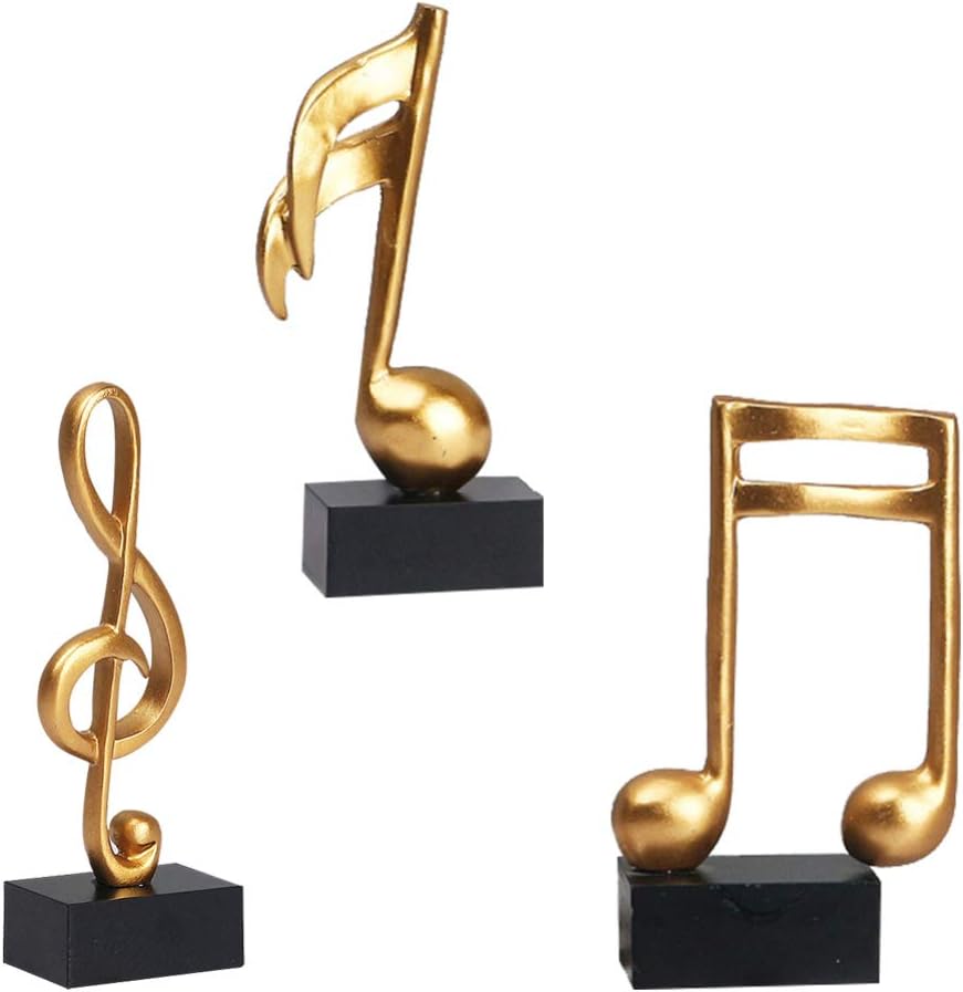 Amazon.com: DOITOOL Music Note Sculpture Decor 3 Pack Musical Note ...
