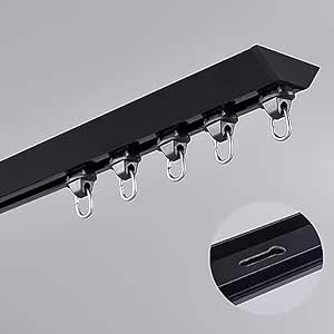 Amazon.com: Aluminum Alloy Invisible Sliding Curtain Rod,Ceiling Or ...