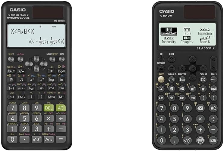 Casio fx-991ES Plus C 2nd Edition Calculator & fx-991CW Advanced ...