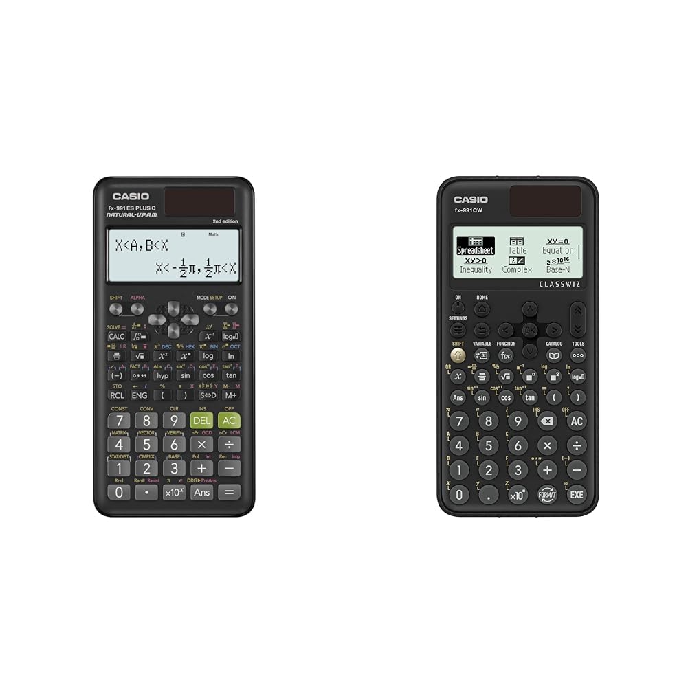 Casio fx-991ES Plus C 2nd Edition Calculator & fx-991CW Advanced ...