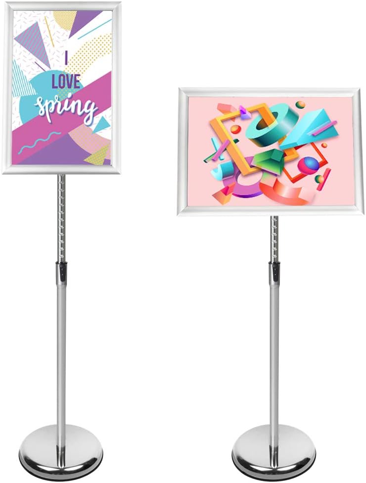 A4 Poster Stand Floor Standing Sign Holder Snap Frame Adjustable ...