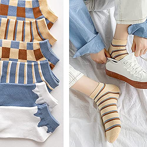 Buy iSWEVEN Socks for Men Women | Ankle Length No Show Low Cut Trendy ...