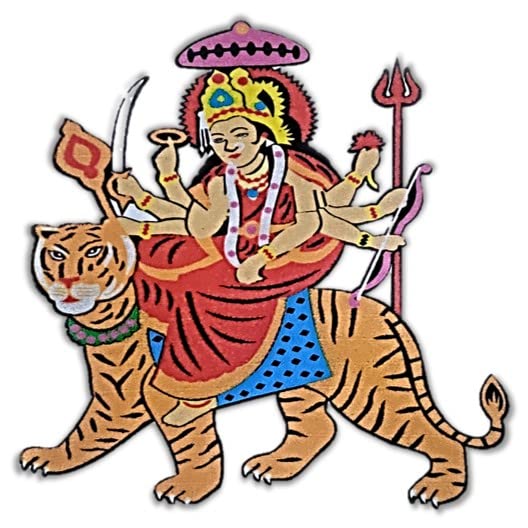 UNIq SHERAWALI MATA Rani Goddess Durga AMBE MAA JI Glossy Finish Decal ...