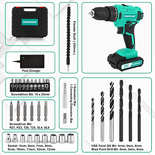 Reviews for COMOWARE 20V Cordless Drill, Electric Power Drill Set ...