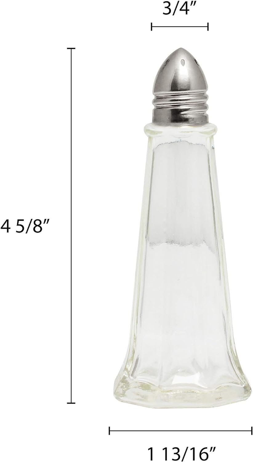 Snapklik.com : 1 Oz. Tower Salt Pepper Shakers Set Of 48- Stainless ...