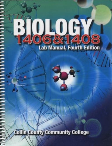 Biology 1406/1408: Lab Manual (4th Ed): J.K. Earl Et Al: 9781581753899 ...