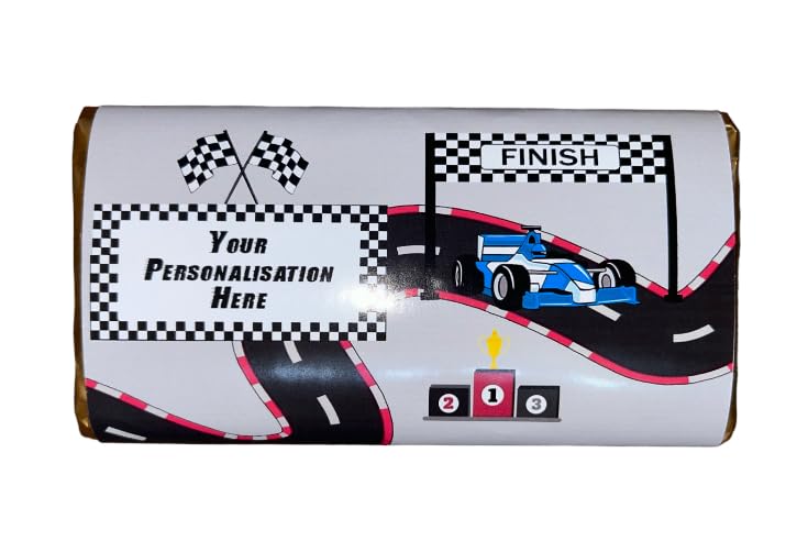 Generic Personalised Racing Car chocolate bar and wrapper : Amazon.co ...