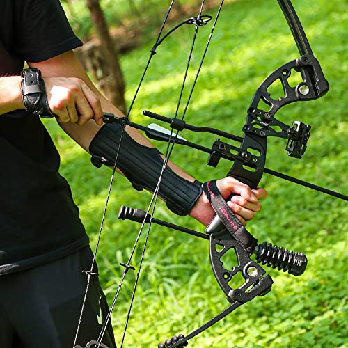REAWOW Compound Bow and Arrow Set Adult Archery Bow Kit with Carbon ...