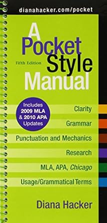 A Pocket Style Manual: Amazon.co.uk: Hacker, Diana, Sommers, Nancy ...