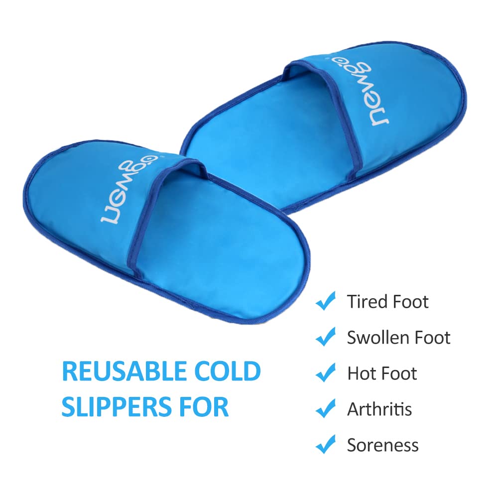 NEWGO Ice Pack Slippers for Foot Injuries, 2 Pack Hot Cold Therapy Feet ...