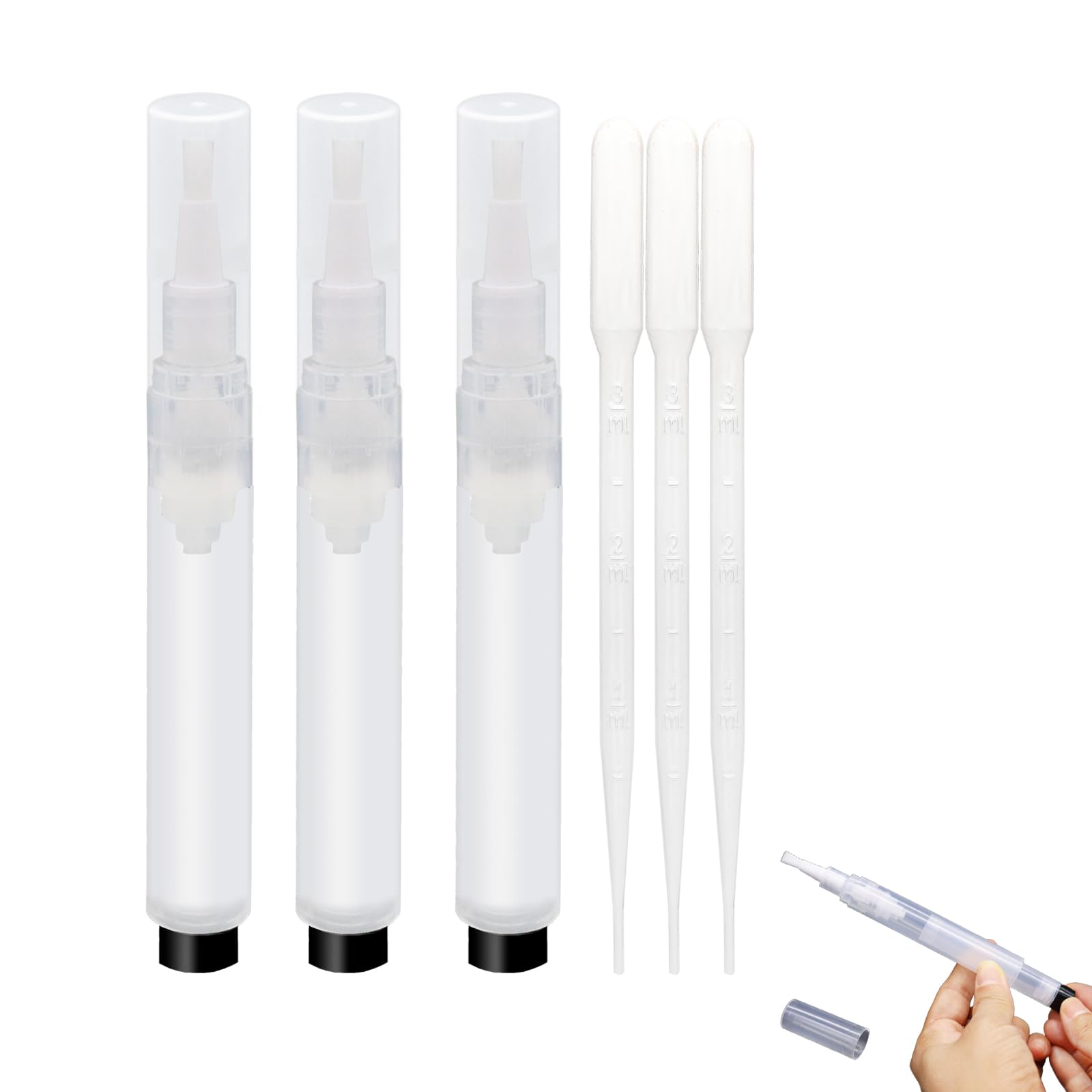 Amazon.com: URGINO 3-Pack 6ml Real Refillable Cuticle Oil Pens ...