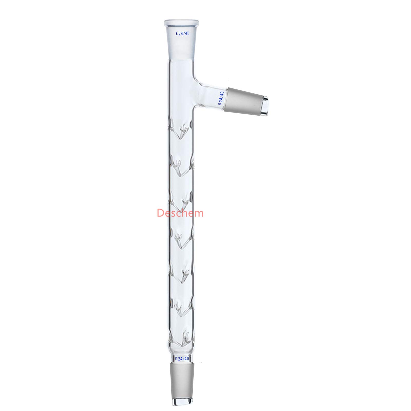 Deschem 300mm,24/40,Glass Vigreux Distilling Column with Side Arm,Lab ...