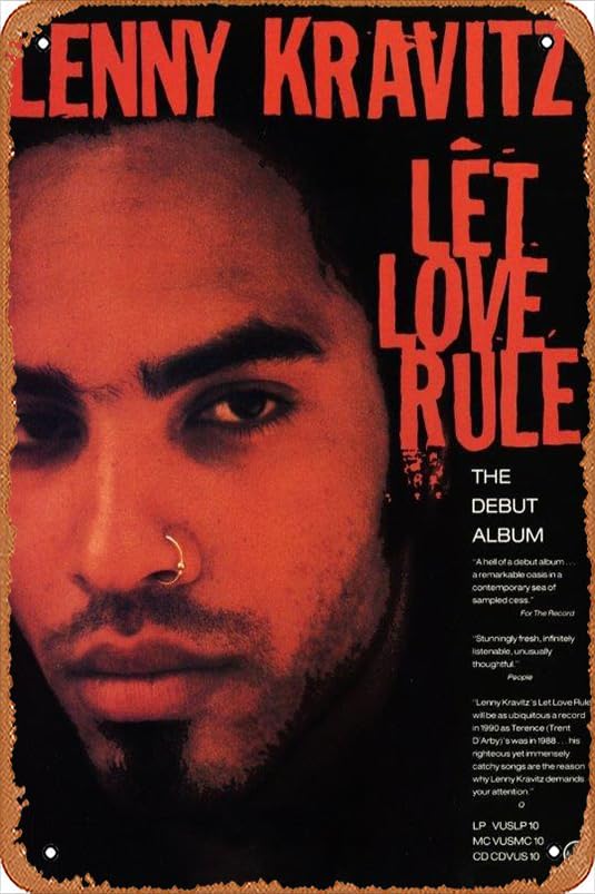 Amazon.com: Muecddoa Retro Musical Poster Tin Sign LENNY KRAVITZ Let ...