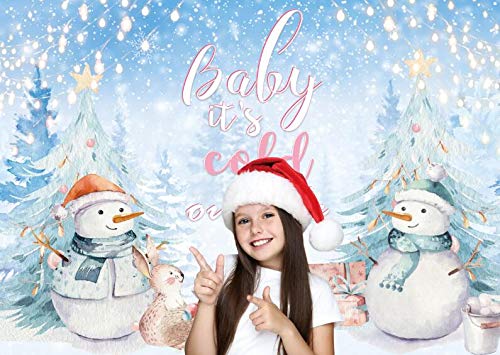 Buy Allenjoy 7x5ft Baby It's Cold Outside Backdrop Winter Wonderland ...