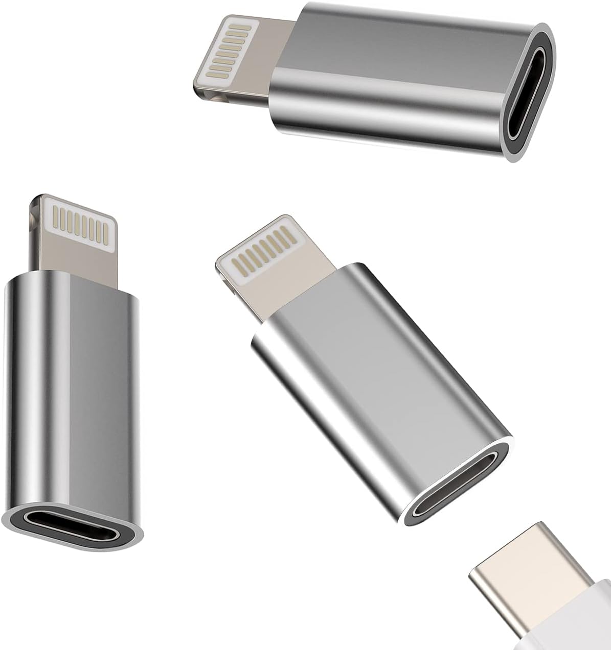 USB C Female to Lightning Male Adapter 3 Pack, Apple MFi Certified ...