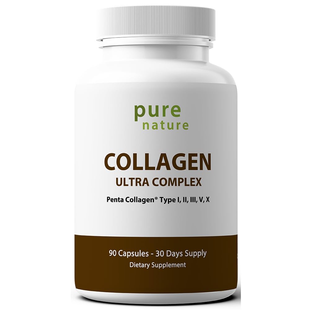 Amazon.com: PureNature Collagen Ultra 90 Capsules Penta Collagen with 5 ...