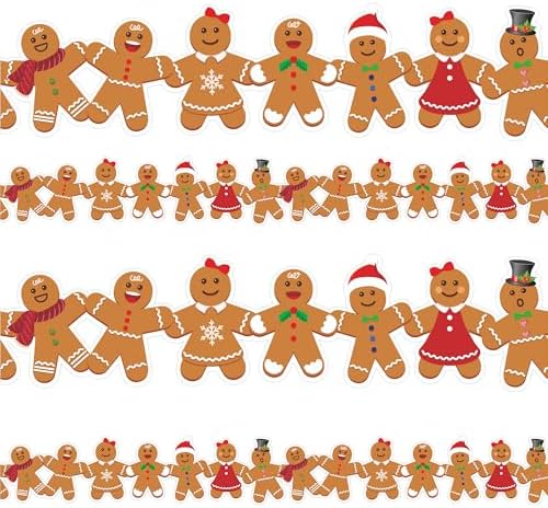 Amazon.com: Wonmon 59 Ft Christmas Gingerbread Bulletin Board Border ...