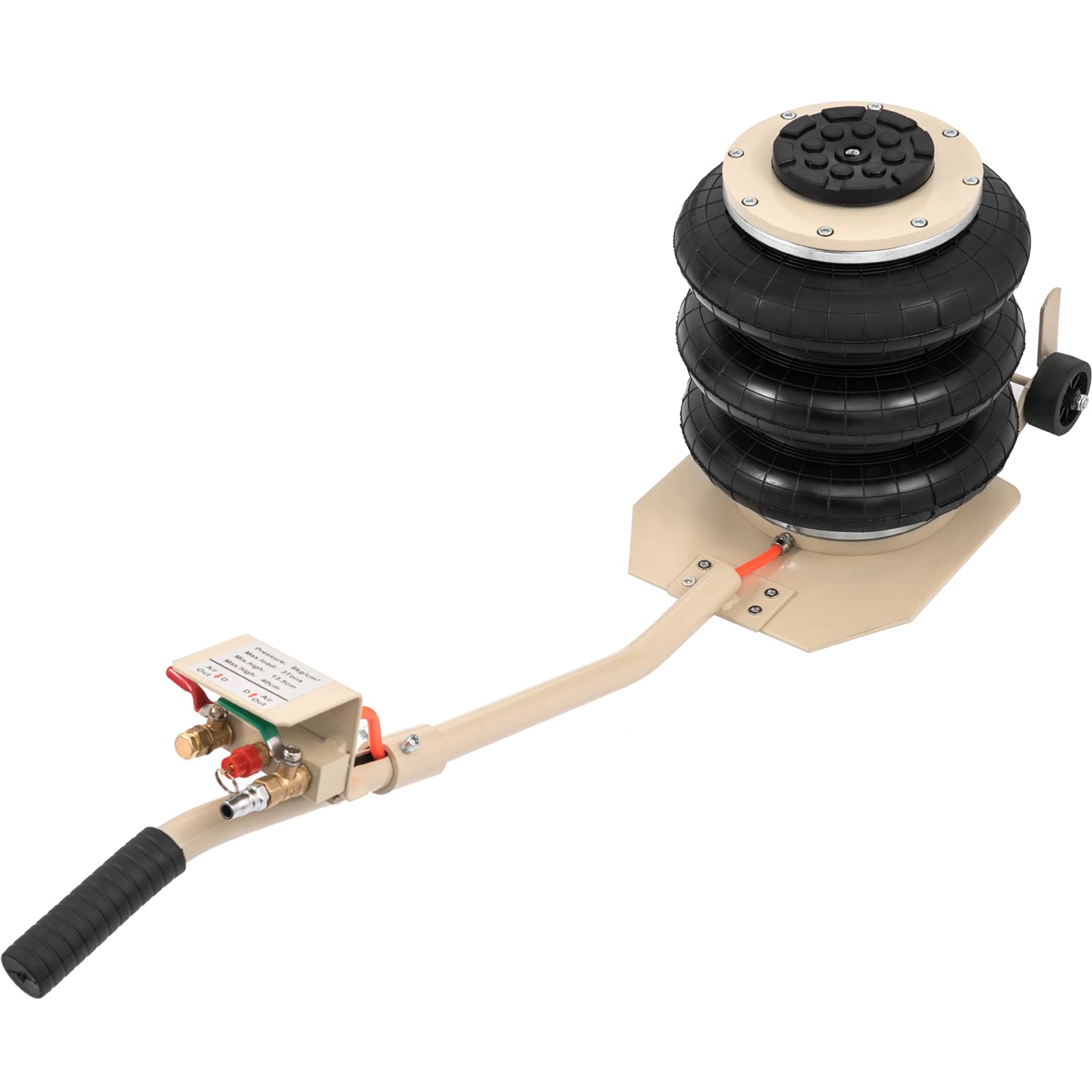 CXRCY 3 Ton Pneumatic Jack Long-Handle Triple Bag Air Jack Lifting ...