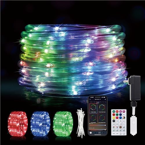 Amazon.com: Ollny Rope Lights Outdoor Color Changing, 33FT 100 LED USB ...