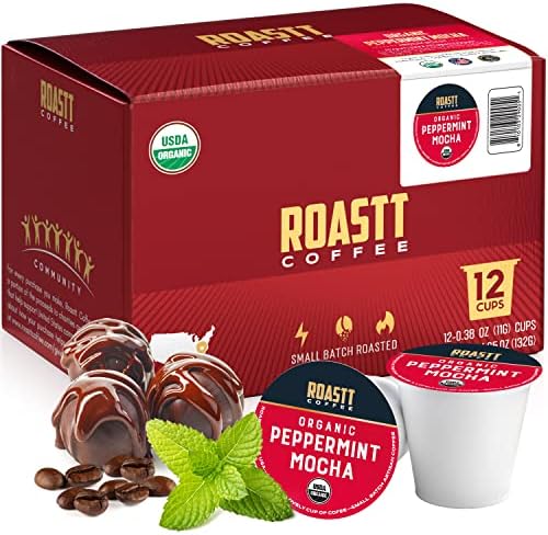 Amazon.com: Roastt Coffee Organic Peppermint Mocha Coffee - Medium ...
