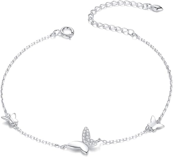 Amazon.com: Butterfly Bracelet for Women 925 Sterling Sliver Butterfly ...