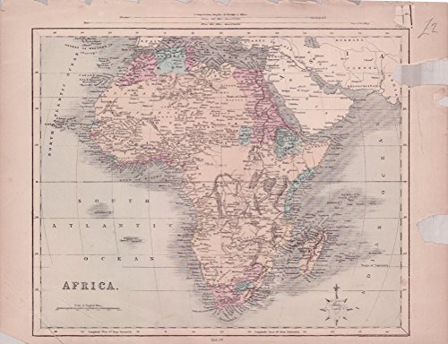 AFRICA 1860 MAPS: Africa as it was known by Europeans up to middle of ...