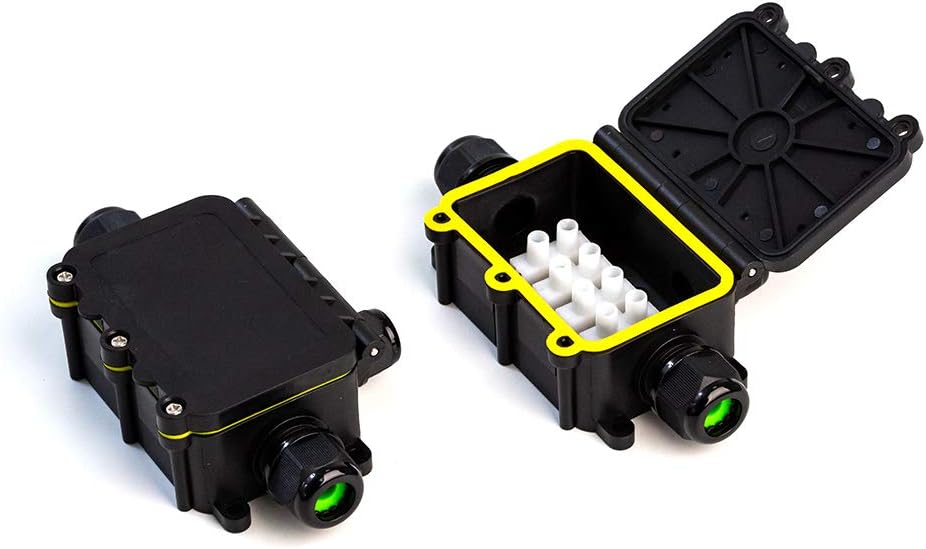 2Pcs Junction Box COMOPEZ Waterproof IP68 Cable Connector, Larger 3 Way ...