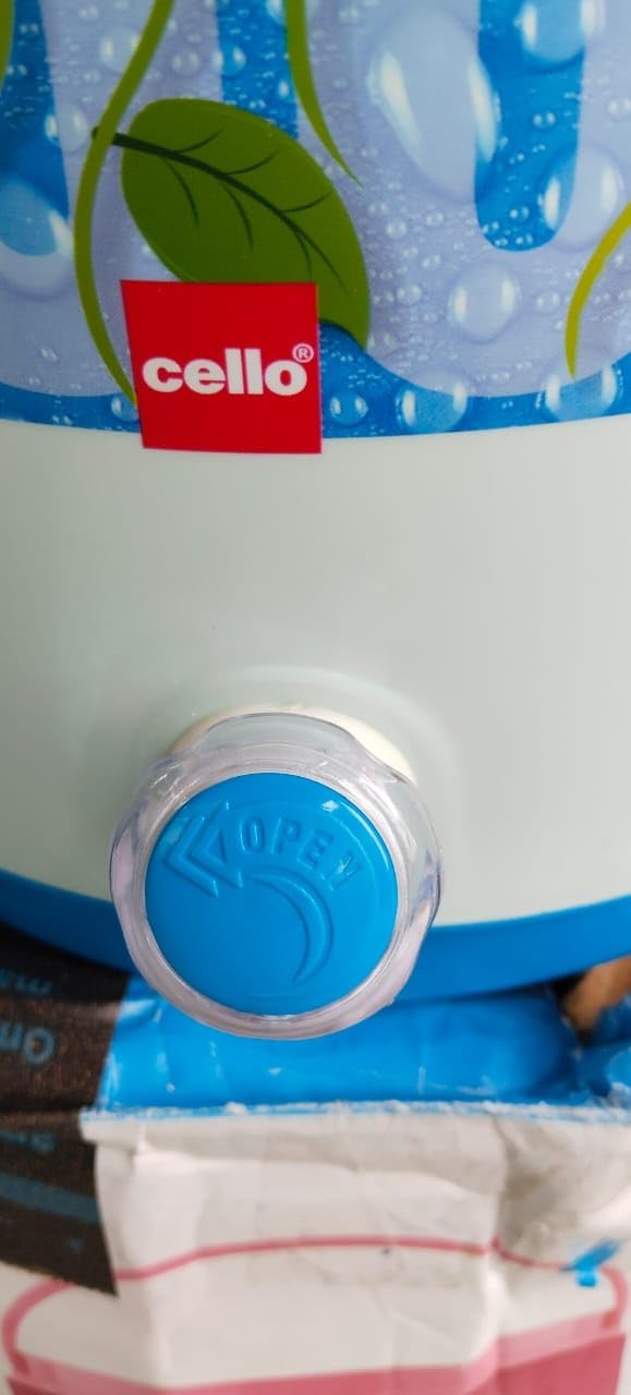 Cello Fountain Plastic PU Insulated Water Jug 10 litres, Blue | Leak ...