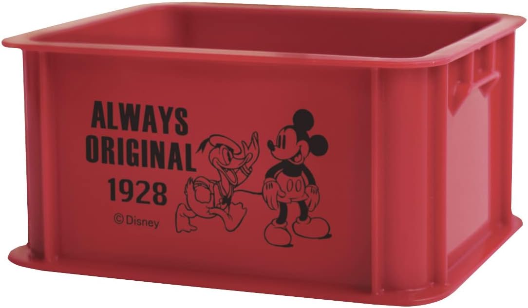 Amazon｜錦化成 ミニ コンテナ 収納ボックス ミッキーマウス ダークレッド 幅13.6×奥行10.5×高さ6.7cm｜収納ケース ...