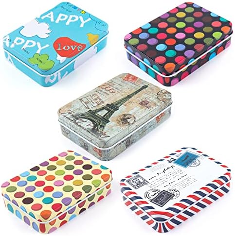 Amazon.com - Framendino, 5 Pieces Metal Tins Box Containers Mini ...