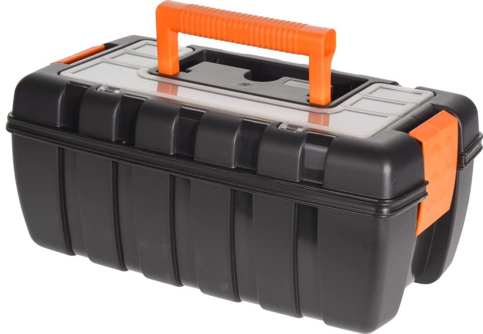 OrionMart Toolbox Plastic Storage Tool Kit with Tray 37x20x16cm – Tool ...