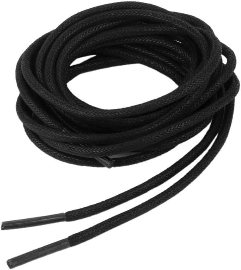 Amazon | [COSMEVIVI] ワックスをかけた靴ひも 楕円形の靴ひも ワックスコットン靴ひも 靴ひも交換 細いフラット靴紐 黒のフラットレース 平らな弾性靴ひも 黒ひも靴ひも ...